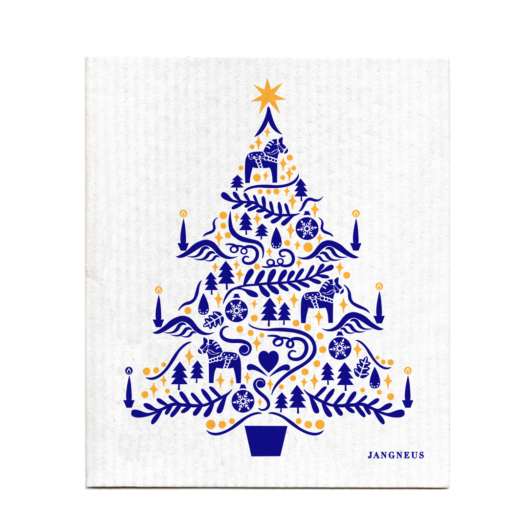 Amazing Swedish Dishcloth - Blue Scandi Christmas Tree – Scandinavian North